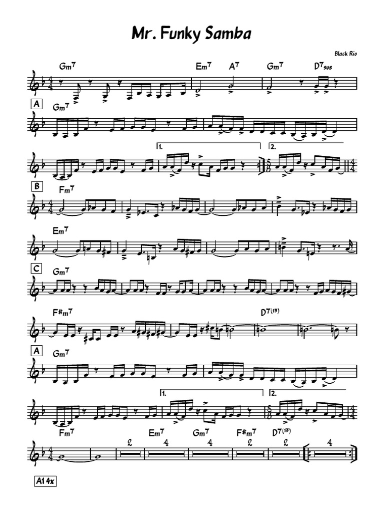 Mr. Funky Samba | PDF