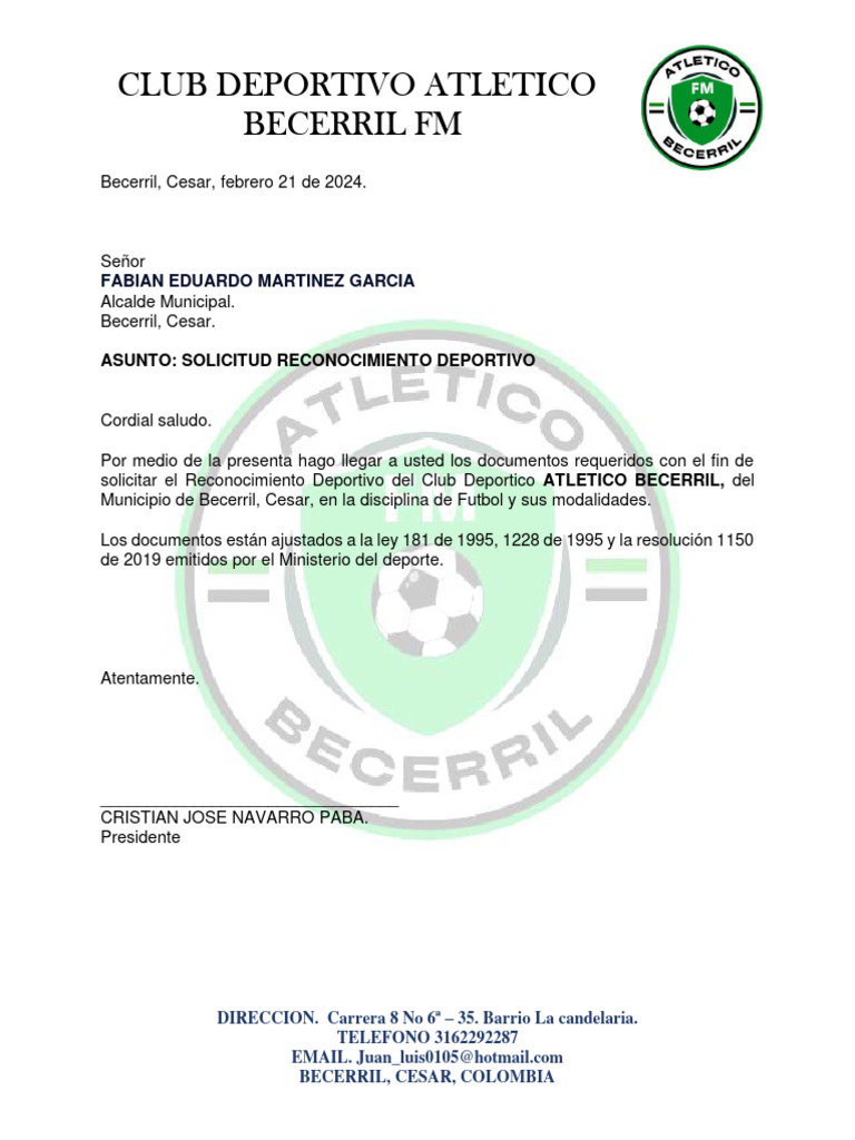 Modelo de Estatutos de Club Deportivo Colombia | PDF | Colombia ...