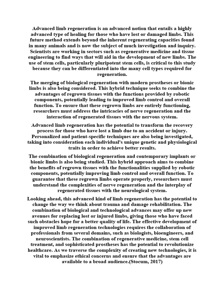 Scientific Modification | PDF | Regeneration (Biology) | Regenerative ...