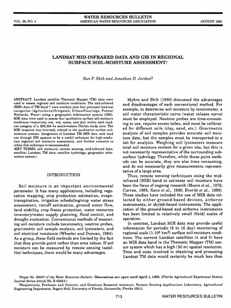 Shih-Landsat Mid-Infrared Data and GIS in Regional Surface Soil ...