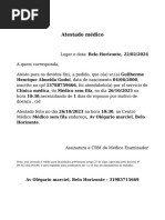 Atestado Médico para Inclusão de CID no RG | PDF