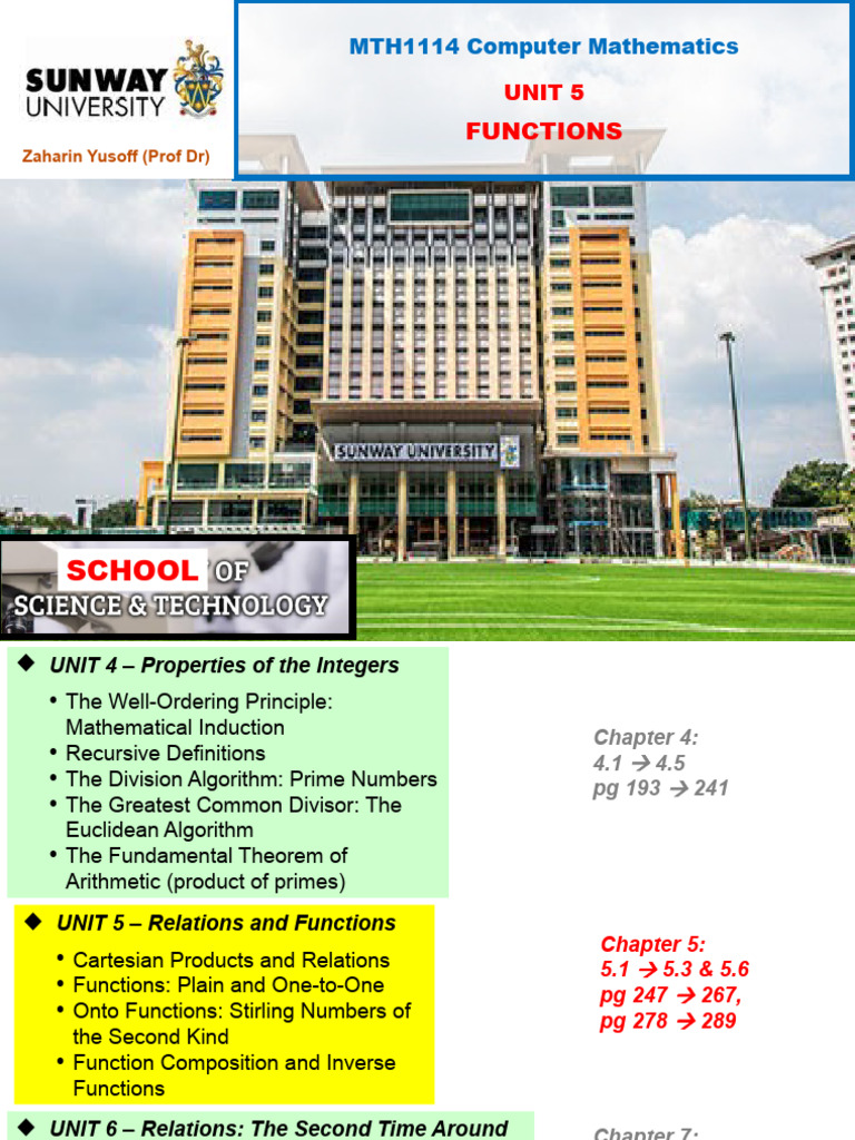 Chapter5 - Functions | PDF | Function (Mathematics) | Mathematical Relations