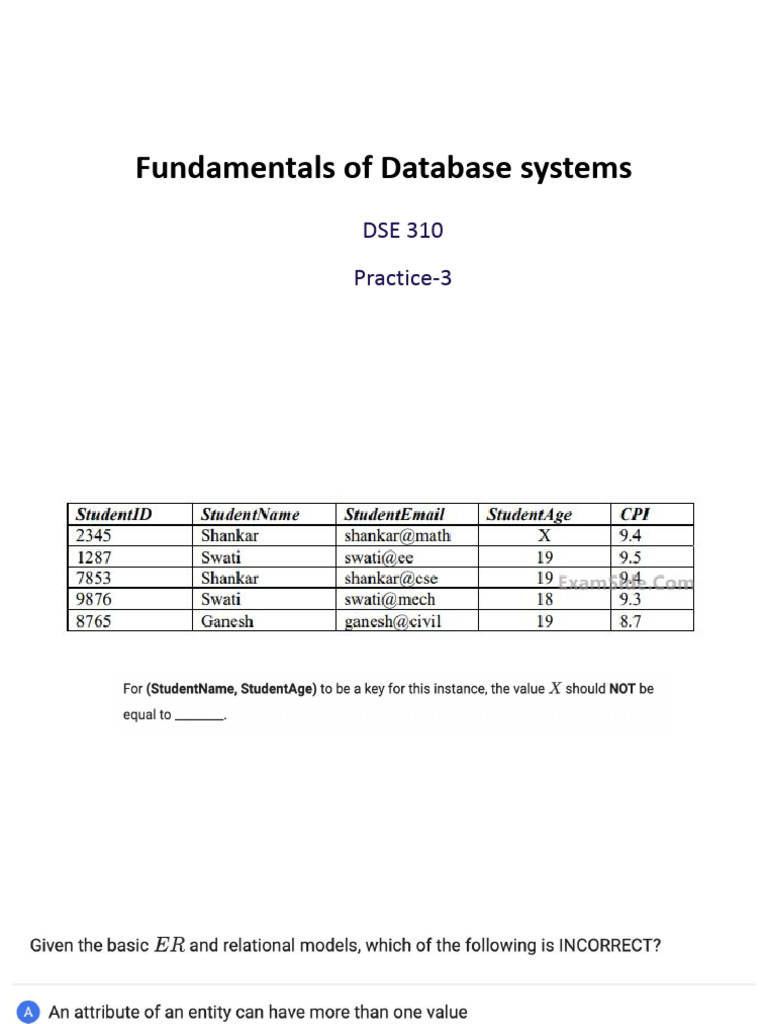 DSE 310 - Practice 3 | PDF | Relational Database | Cybernetics