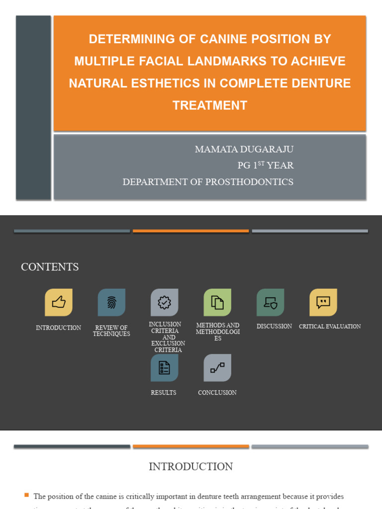 Canine Positioning for Denture Esthetics | PDF | Human Head And Neck ...
