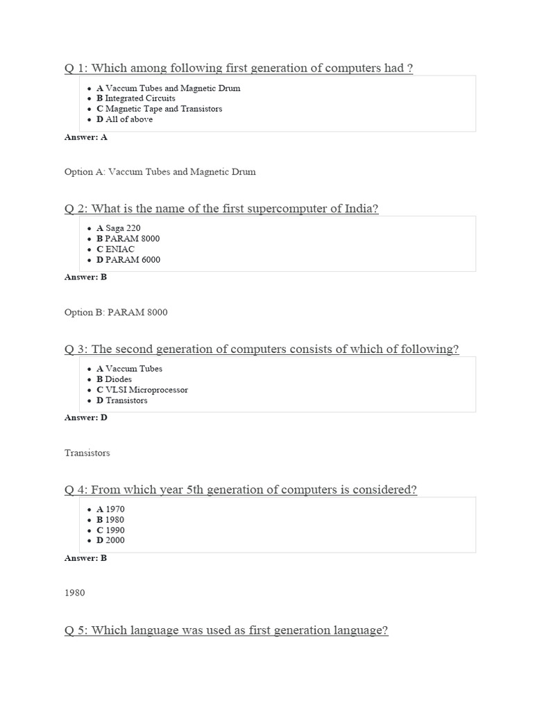 Computer Generations | PDF | Personal Computers | Microcomputers