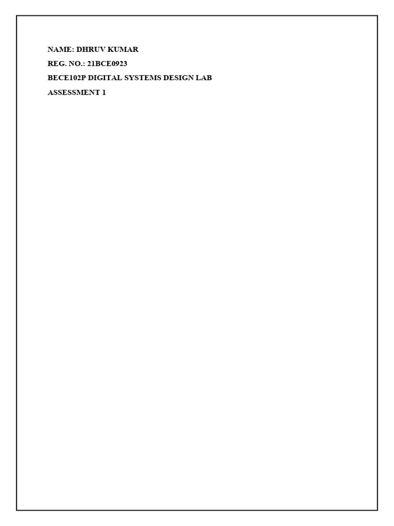 Verilog Code Half Adder and Full Adder | PDF Verilog Code Half Adder and Full Adder | PDF