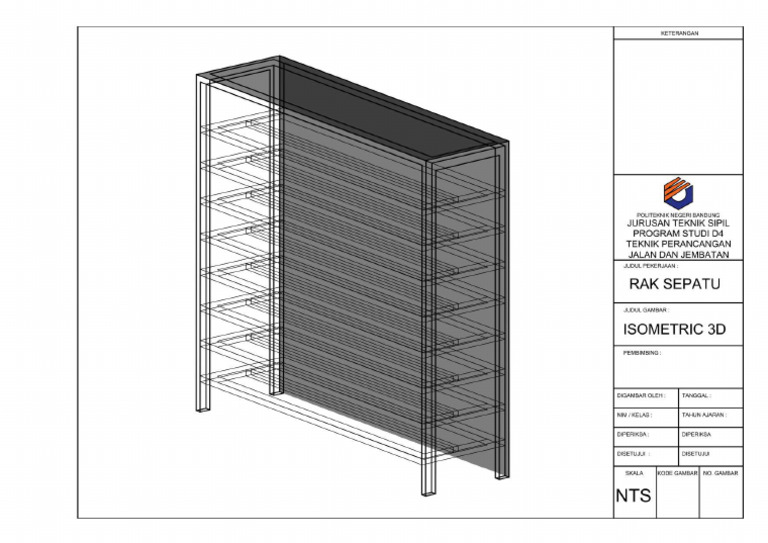 Rak Sepatu Isometric 3D | PDF