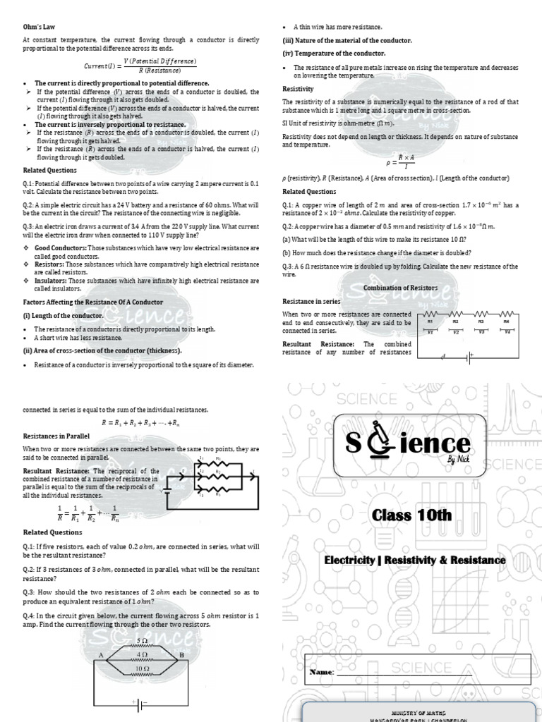 10 Light Ohms Law Resistance | PDF | Electrical Resistance And ...