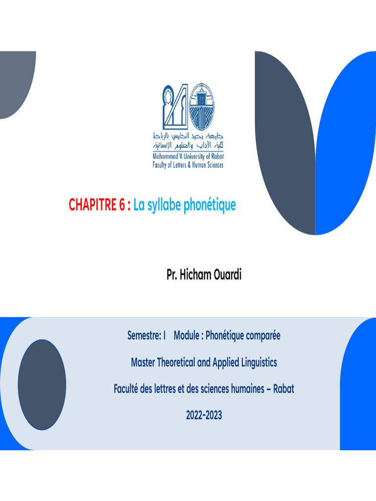 La syllabe phonétique en français | PDF | Syllabe | Phonologie