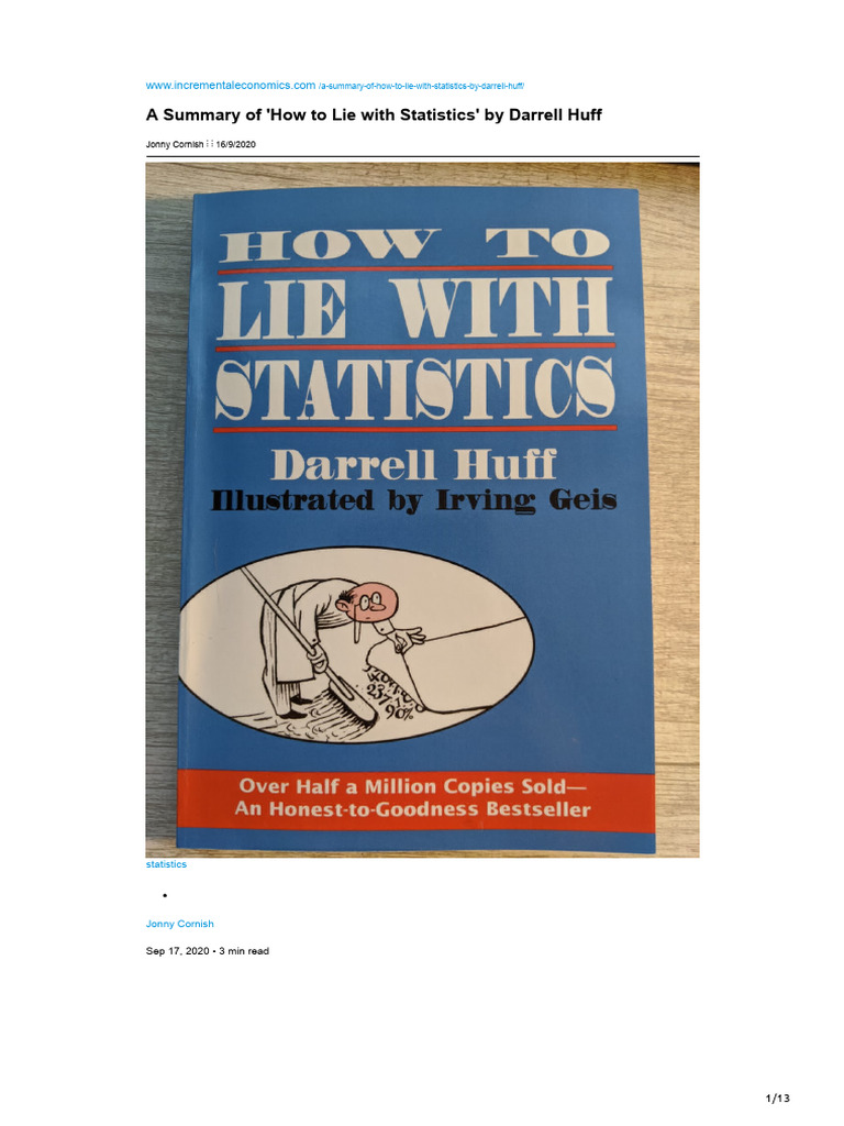 A Summary of How To Lie With Statistics by Darrell Huff | PDF ...