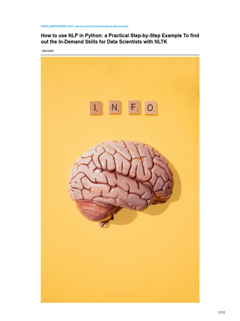 How To Use NLP in Python A Practical Step-by-Step ExampleTo Find Out ...