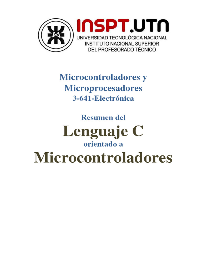 02 LenguajeC Resumen | PDF | Puntero (Programación de computadora) | C (lenguaje de programación)