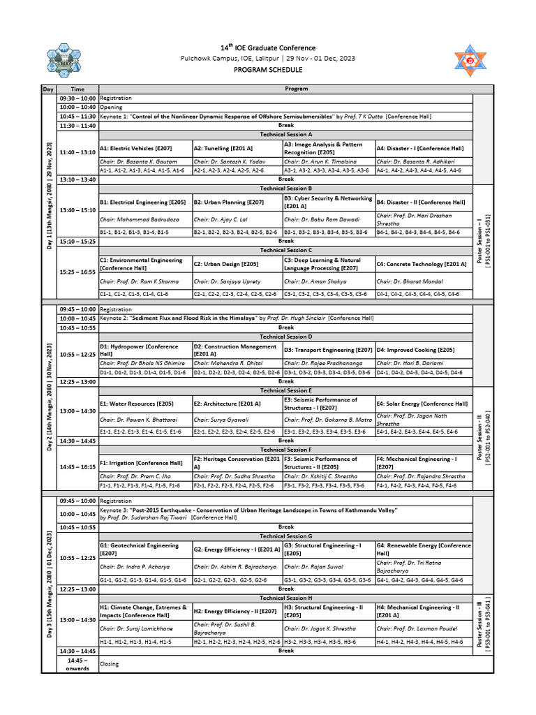 IOEGC14-ProgramSchedule v3 | PDF | Engineering
