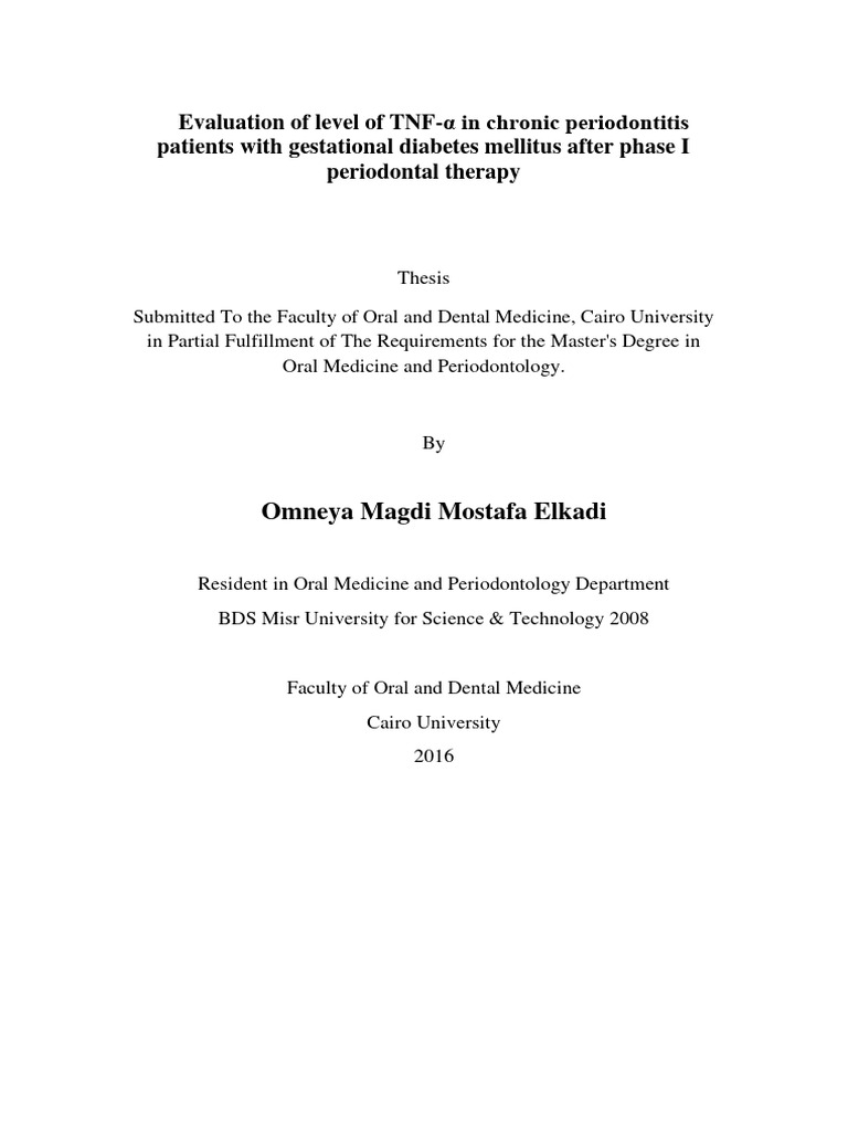 MDS Thesis | PDF | Periodontology | Inflammation
