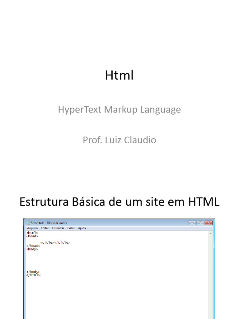 HTML Basico | PDF | Html | Engenharia da Computação
