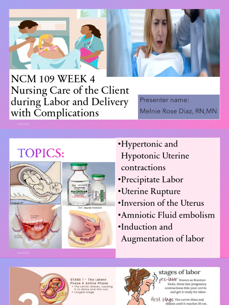 Labor and Delivery Complications | PDF | Childbirth | Uterus