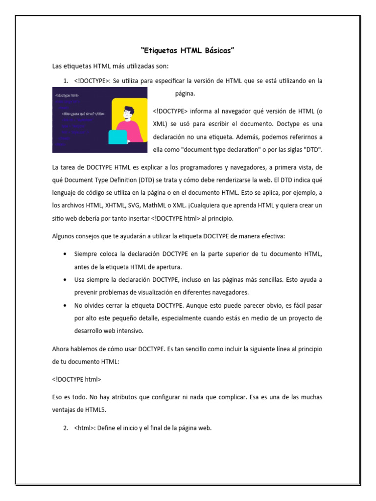Etiquetas HTML Básicas | PDF | HTML | Hipervínculo Etiquetas HTML Básicas | PDF | HTML | Hipervínculo