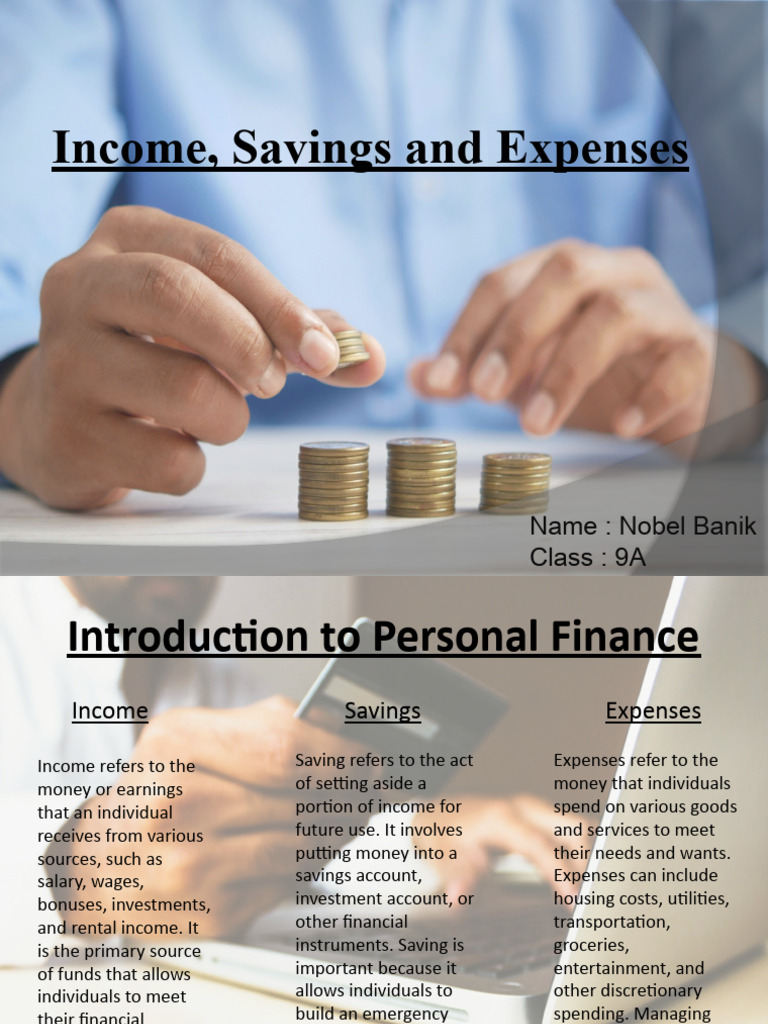 Understanding Income, Savings, and Expenses | PDF | Debt | Investing