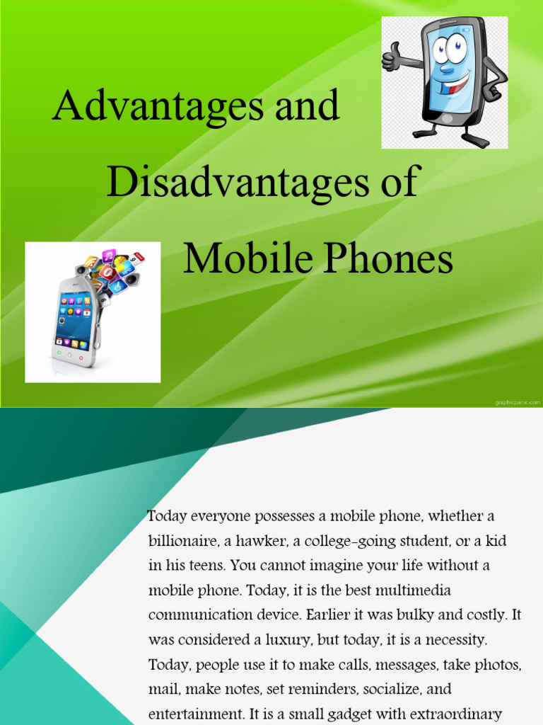 Advantages and Disadvantages of Mobile Phones | PDF | Telephone | Mobile Phones