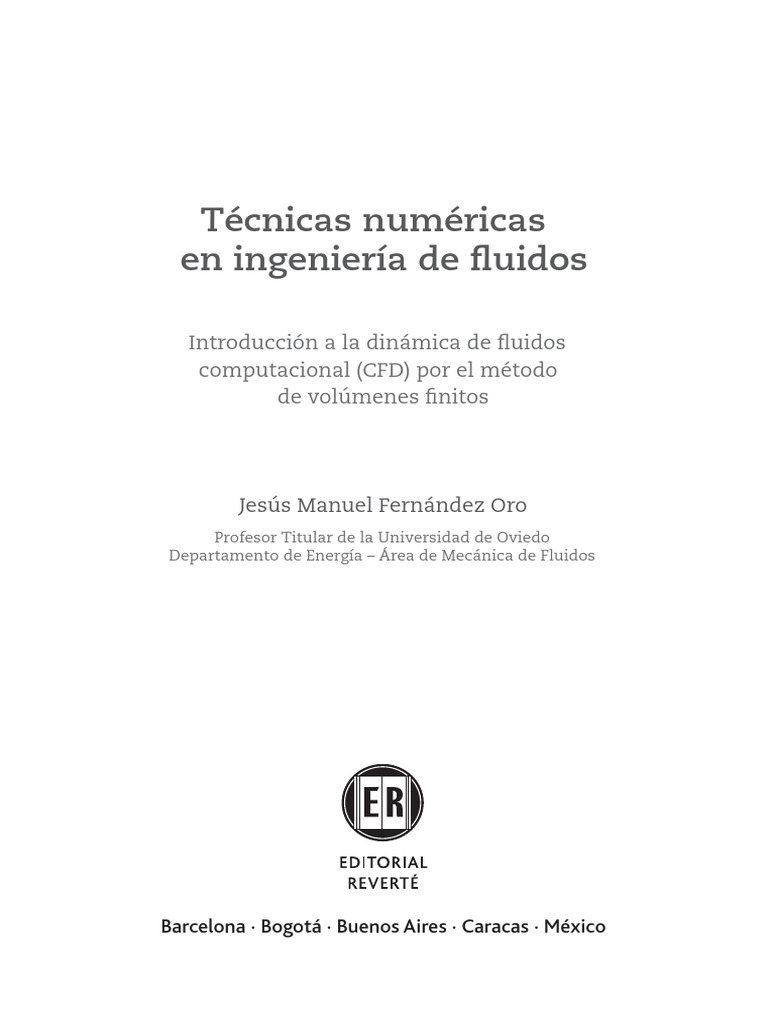 Introduccion A La Dinamica de Fluidos Computacionales CFD Por El Metodo ...