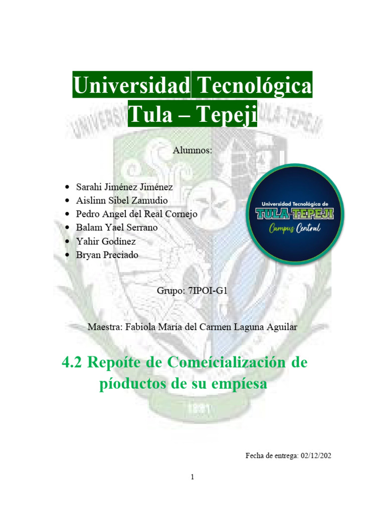 4.2 - Reporte - de - Comercialización - de - Productos - de - Su - Empresa Completo | PDF ...