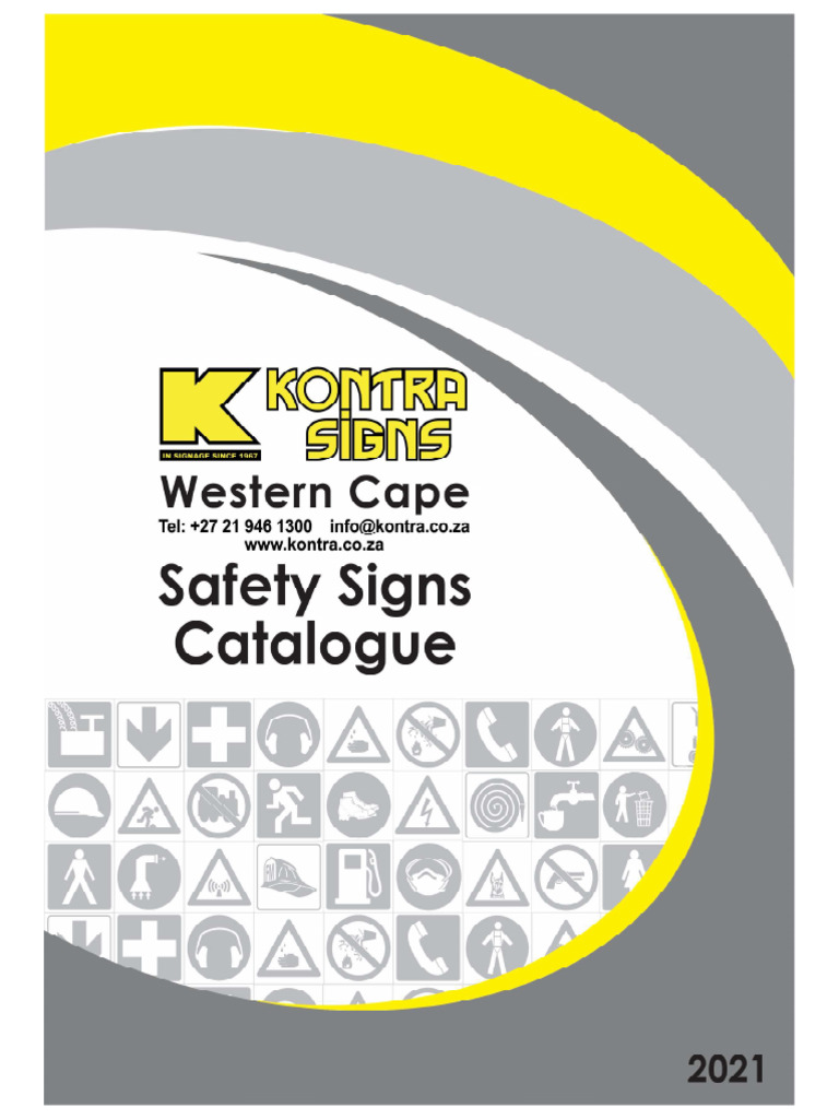 Kontra Catalogue 2021 Safety Signs | PDF
