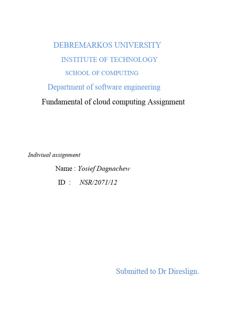 Cloud Computing Assignment | Download Free PDF | Graphics Processing Unit | Central Processing Unit