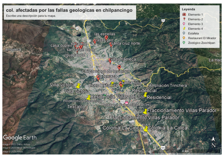 Mapa de Fallas Geológicas en Chilpancingo | PDF