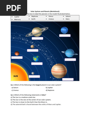 The Outer Planets Worksheet Answers