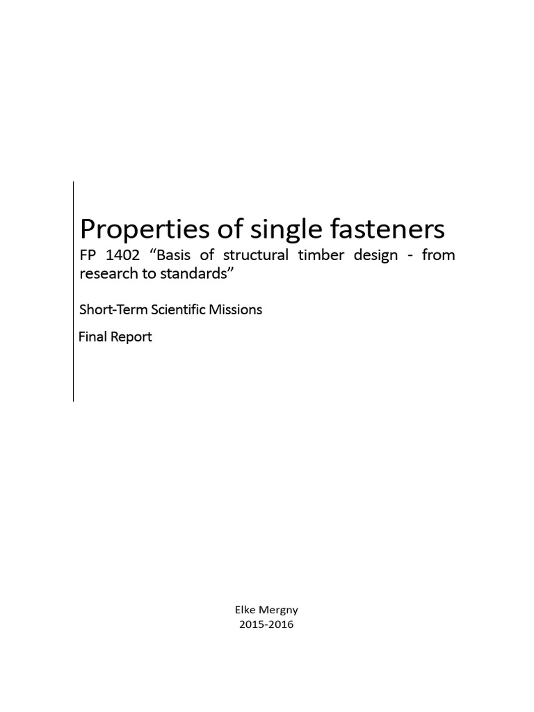 Properties of Single Fasteners | PDF | Regression Analysis | Ultimate Tensile Strength