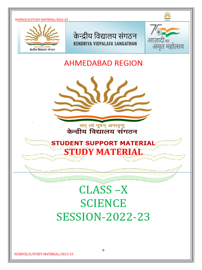 X Study Material Science 2022 - 23 PDF | PDF | Diet & Nutrition | Nutrition