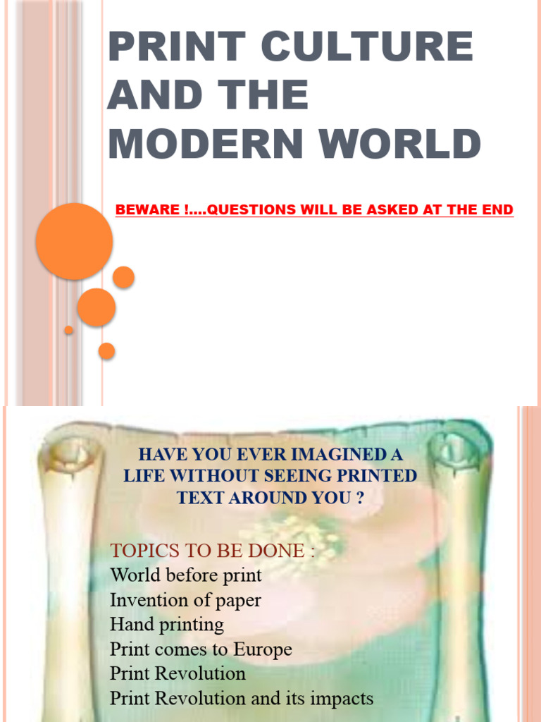 Print Culture | PDF | Printing | Books