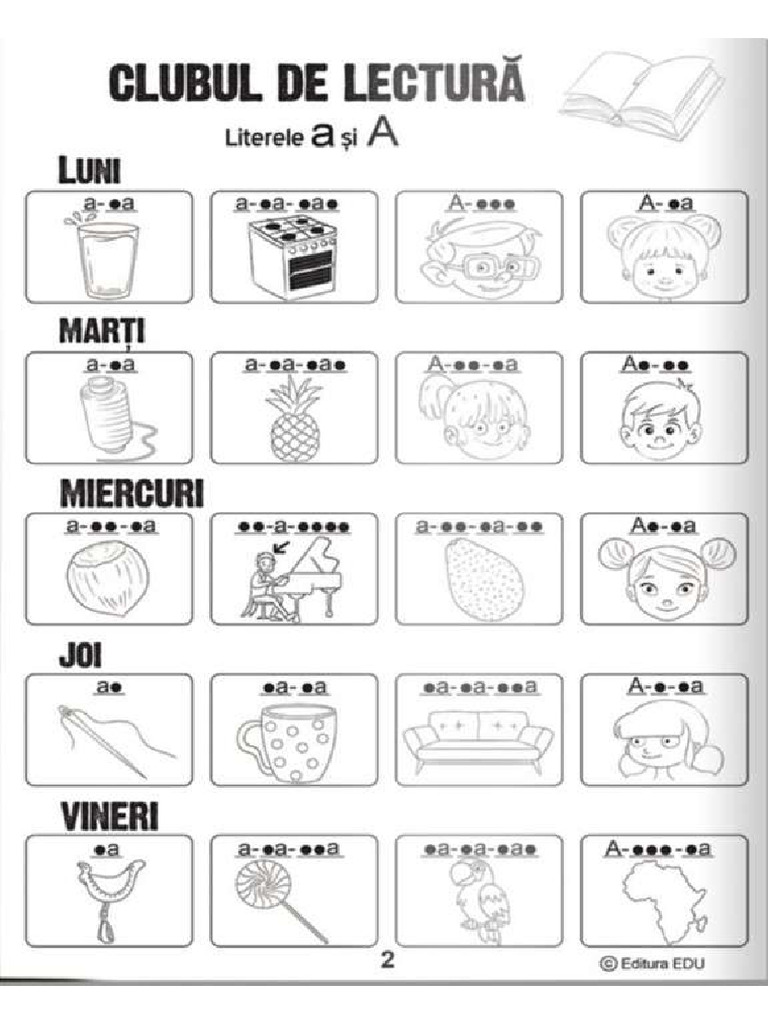 Clubul de Lectura Clasa Pregatitoare Edu Attachment 1 | PDF