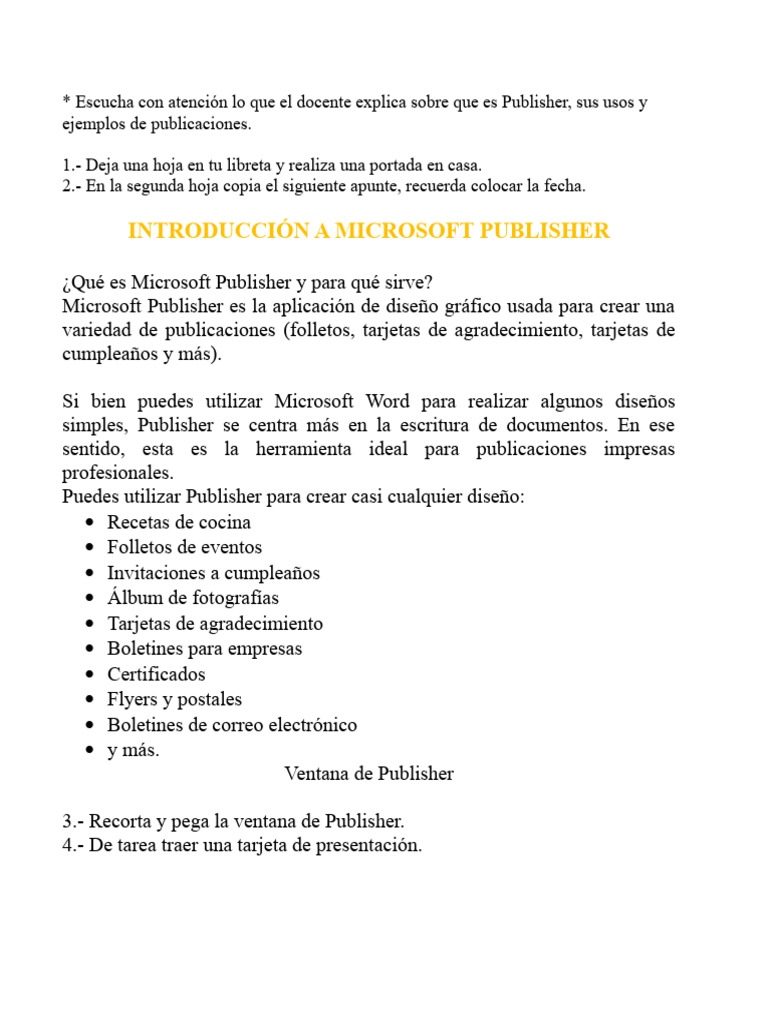 Apunte Introducción A Microsoft Publisher | PDF