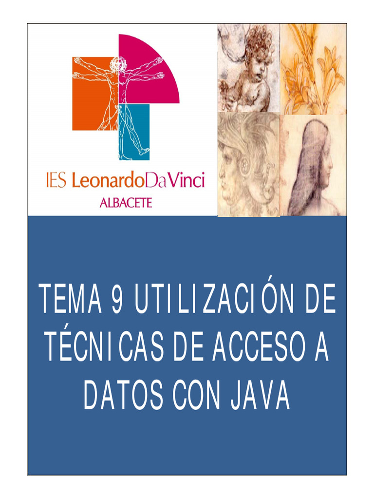 Tema 9 Utilizacion de Tecnicas de Acceso A Datos Con Java | PDF | Java (lenguaje de programación ...