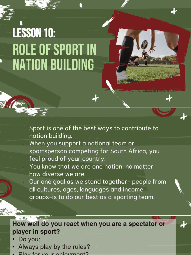 Lesson 10 - Role of Sport in Nation Building | PDF | Sports | Violence