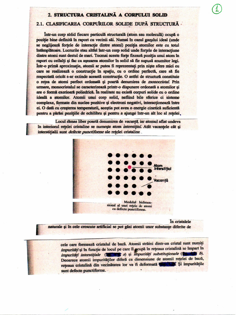 Structura Cristalina A Corpului Solid | PDF