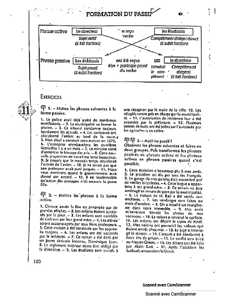 Exercices - Forme Passive | PDF