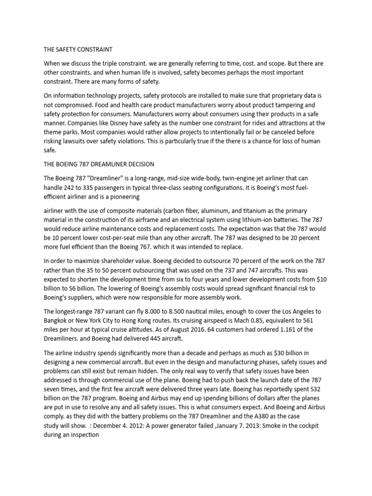 The Safety Constraint | PDF | Aviation | Transport