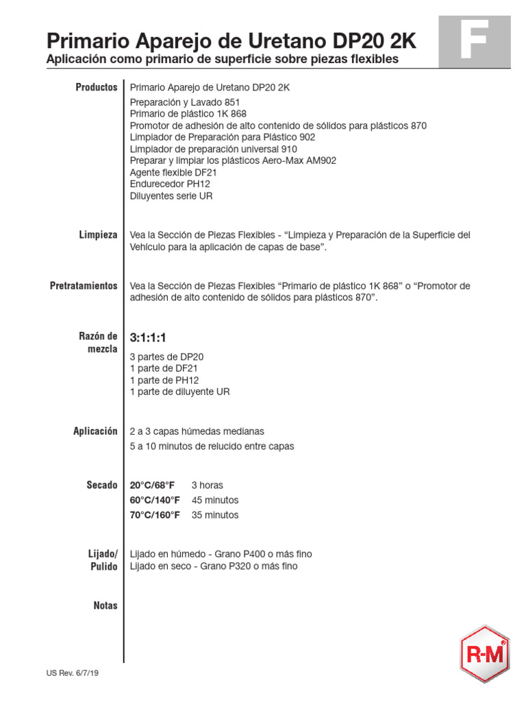 RTMS FLX DP20 | PDF | Compuesto orgánico volátil | Materiales