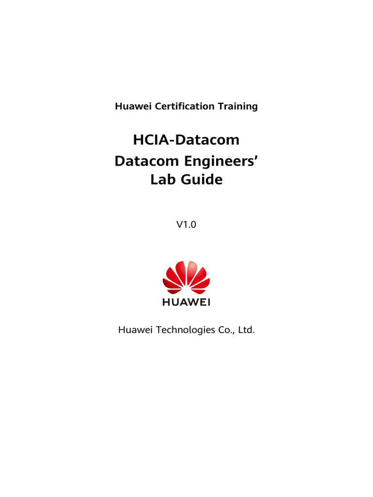 HCIA-Datacom V1.0 Lab Guide | PDF | Computer Network | Command Line Interface