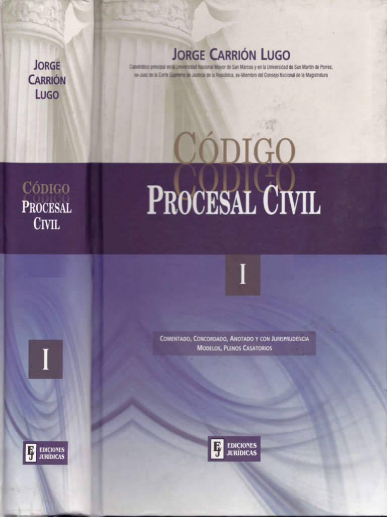 Codigo Procesal Civil Tomo I 1 100 | PDF | Ley procesal | Caso de ley
