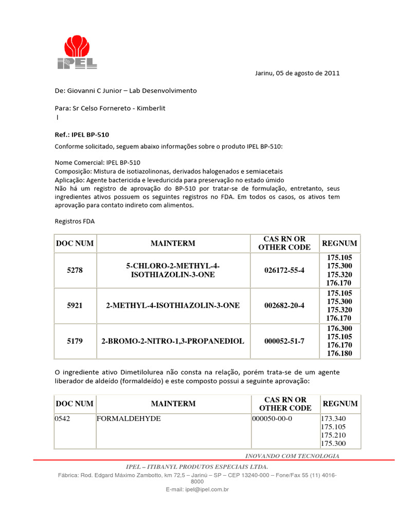 BP-510 Fda | PDF