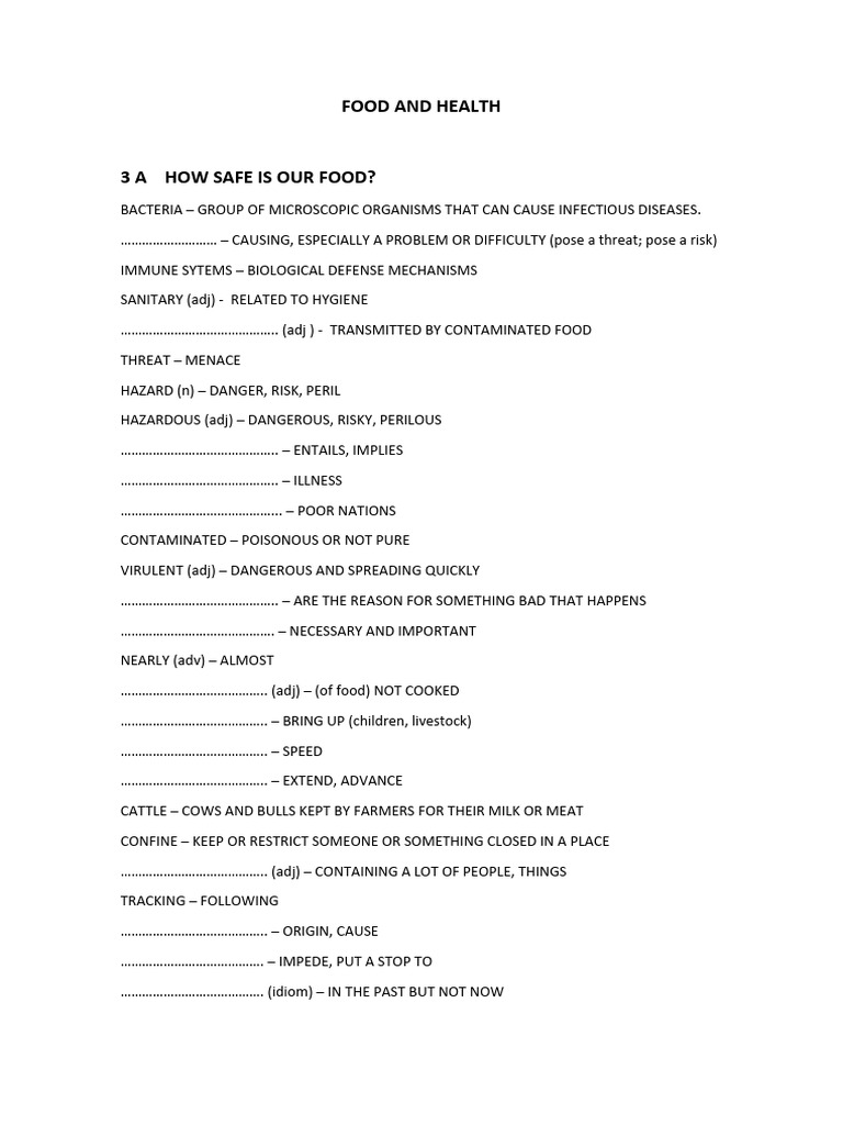 3a How Safe Is Our Food SS | PDF