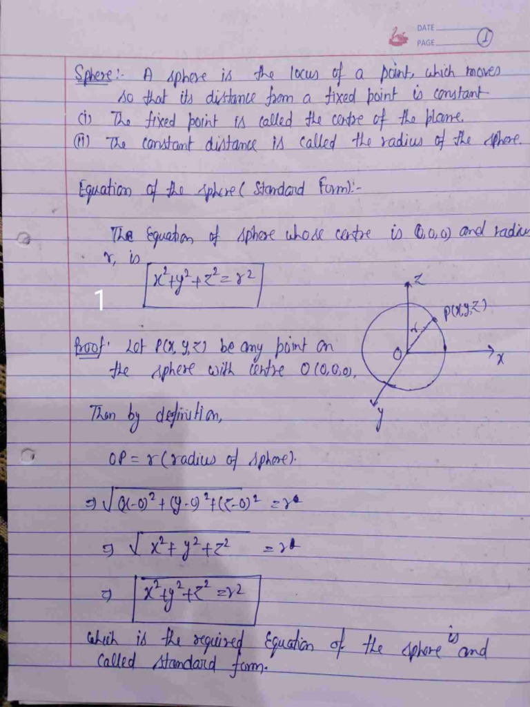 Cal Geom Sphere | PDF