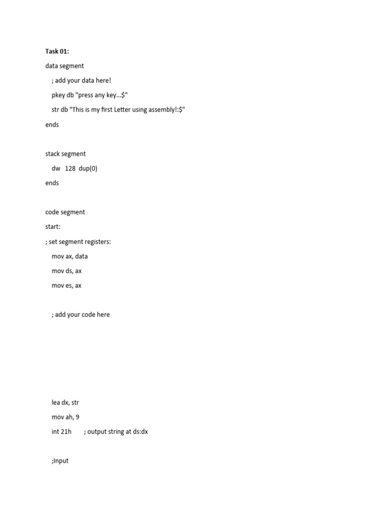 Lab 2 | Download Free PDF | Assembly Language | Software