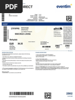 Ticketmaster Confirmation Print Receipt | PDF