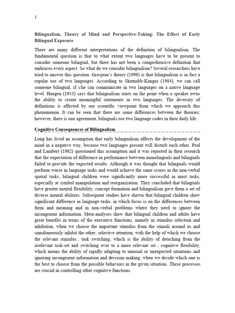 Bilingualism | Download Free PDF | Multilingualism | Second Language ...