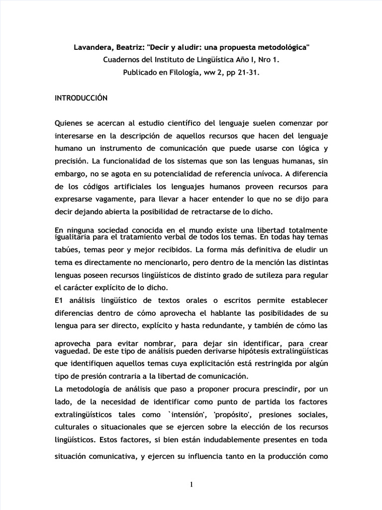 PDF Lavandera Decir y Aludir - Compress | Descargar gratis PDF | Verbo ...