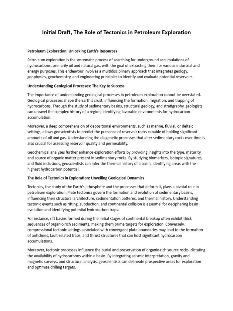 Initial Draft | PDF | Sedimentary Basin | Geology